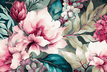 Abstract floral art background template botanical Vector Image