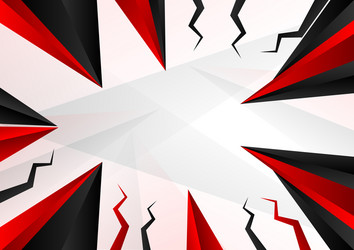 Abstract triangle black and red color with copy Vector Image