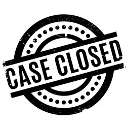 Case closed rubber stamp Royalty Free Vector Image