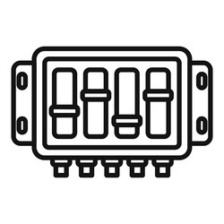 Light junction box icon outline safety Royalty Free Vector