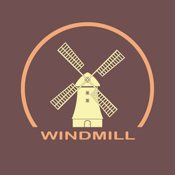 Windmill icon mill emblem and holland symbol Vector Image