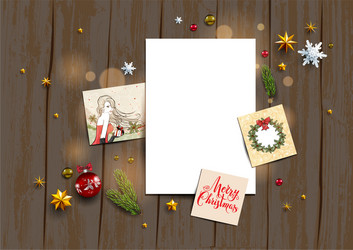 White wood card Royalty Free Vector Image - VectorStock