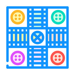 Ludo board board table isometric icon Royalty Free Vector
