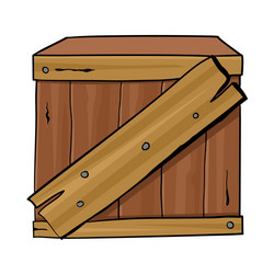 Wooden crate Royalty Free Vector Image - VectorStock