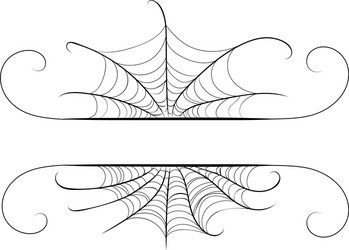 Decorative spider web border Royalty Free Vector Image