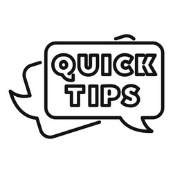 Tips icon outline idea advice Royalty Free Vector Image