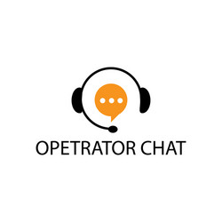 Operator logo chat design Royalty Free Vector Image