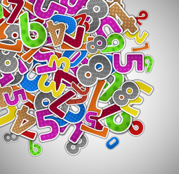 Educational cartoon numbers set with sweets Vector Image