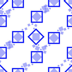 Blue square seamless pattern Royalty Free Vector Image