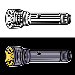 Flashlight set cartoon Royalty Free Vector Image