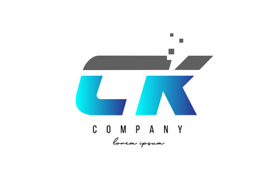 Ck combination colorful alphabet letter logo icon Vector Image