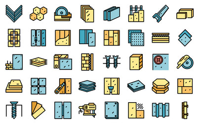 Warning danger under construction sings icons set Vector Image