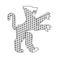 Leopard heraldic animal silhouette fantastic Vector Image