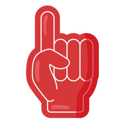 Number one sport glove Royalty Free Vector Image