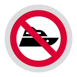 No kayaking sign sticker with text inscription Vector Image