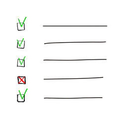 Notebook checklist planner bullet point Royalty Free Vector