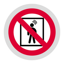 No laser sign Royalty Free Vector Image - VectorStock