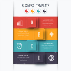 Infographic square template with 6 options Vector Image