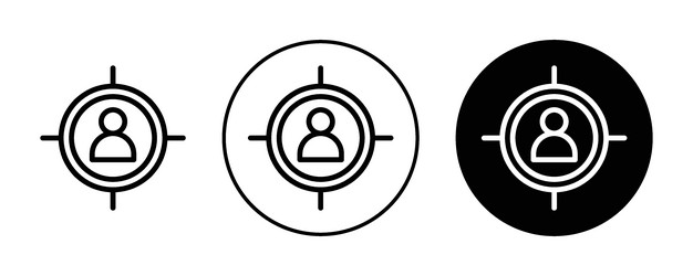 Target market icon set focus customer audience Vector Image