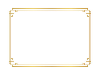 Chinese frame rectangle line certificate Vector Image