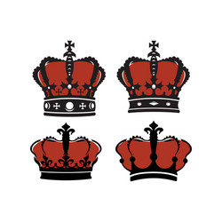 Crown security logo icon design Royalty Free Vector Image
