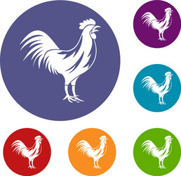 Gallic rooster icon outline style Royalty Free Vector Image
