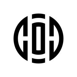 Letter h circle shape logo design for company Vector Image