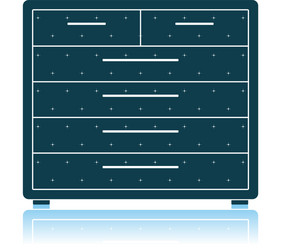 Green and blue antique treasure chest icon Vector Image