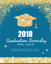 Class of 2018 graduation ceremony banner Vector Image