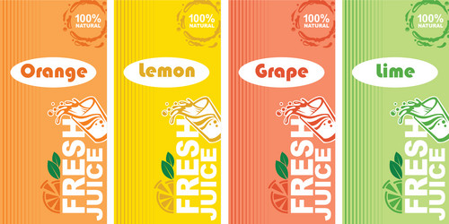 Fresh pineapple juice banner Royalty Free Vector Image