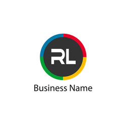 Initial letter rl logo template design Royalty Free Vector