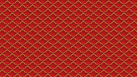 Traditional chinese pattern red golden asian Vector Image