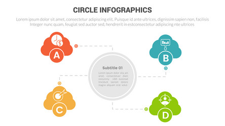 Circle base infographics template diagram banner Vector Image
