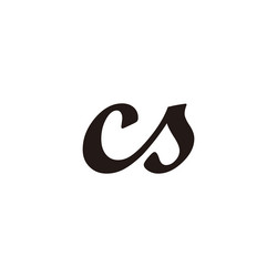 Letter cs square geometric symbol simple logo Vector Image