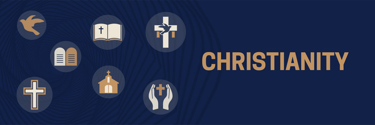 Christianity web banner background Royalty Free Vector Image