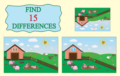 Maths subtraction educational game for children Vector Image