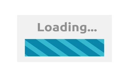 Loading icon isolated progress bar flat Royalty Free Vector