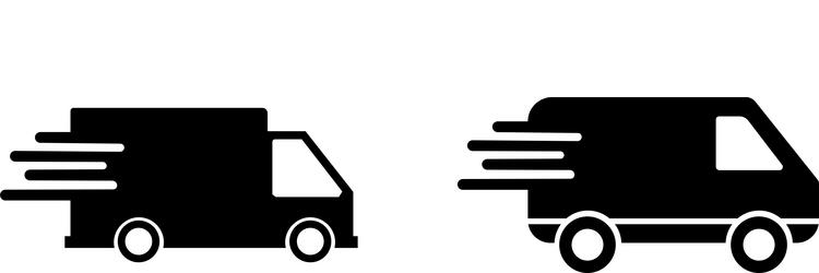 Truck icon set freight delivery symbol isolated Vector Image