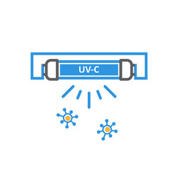 Uv light labels sterilization quartz bulb Vector Image