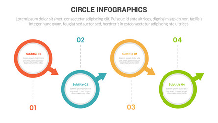 Circle base infographics template diagram banner Vector Image