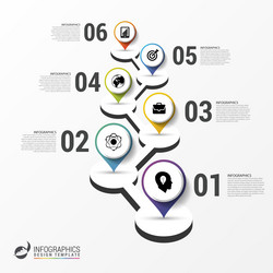 Infographic design report template with location Vector Image