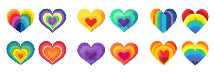 Rainbow Heart Vector Images (over 22,000)