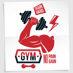 Weight lifting labels Royalty Free Vector Image
