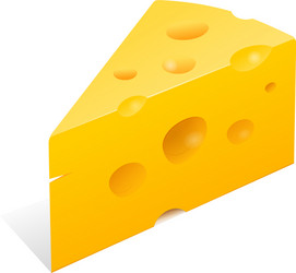 Realistic cheese colored composition Royalty Free Vector