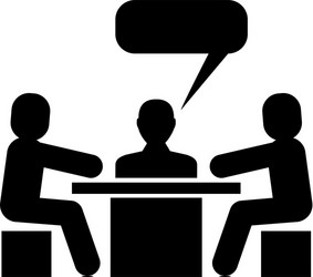 Conversation icon element colleagues Royalty Free Vector