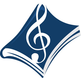 Music education logo design template Royalty Free Vector