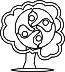 Stethoscope tree commitment teamwork together Vector Image