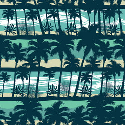 Tropical beach summer seamless pattern background Vector Image