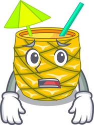 Scared Cartoon Pineapple Vector Images (40)