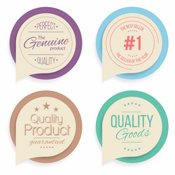 Quality golden badges and labels collection Vector Image